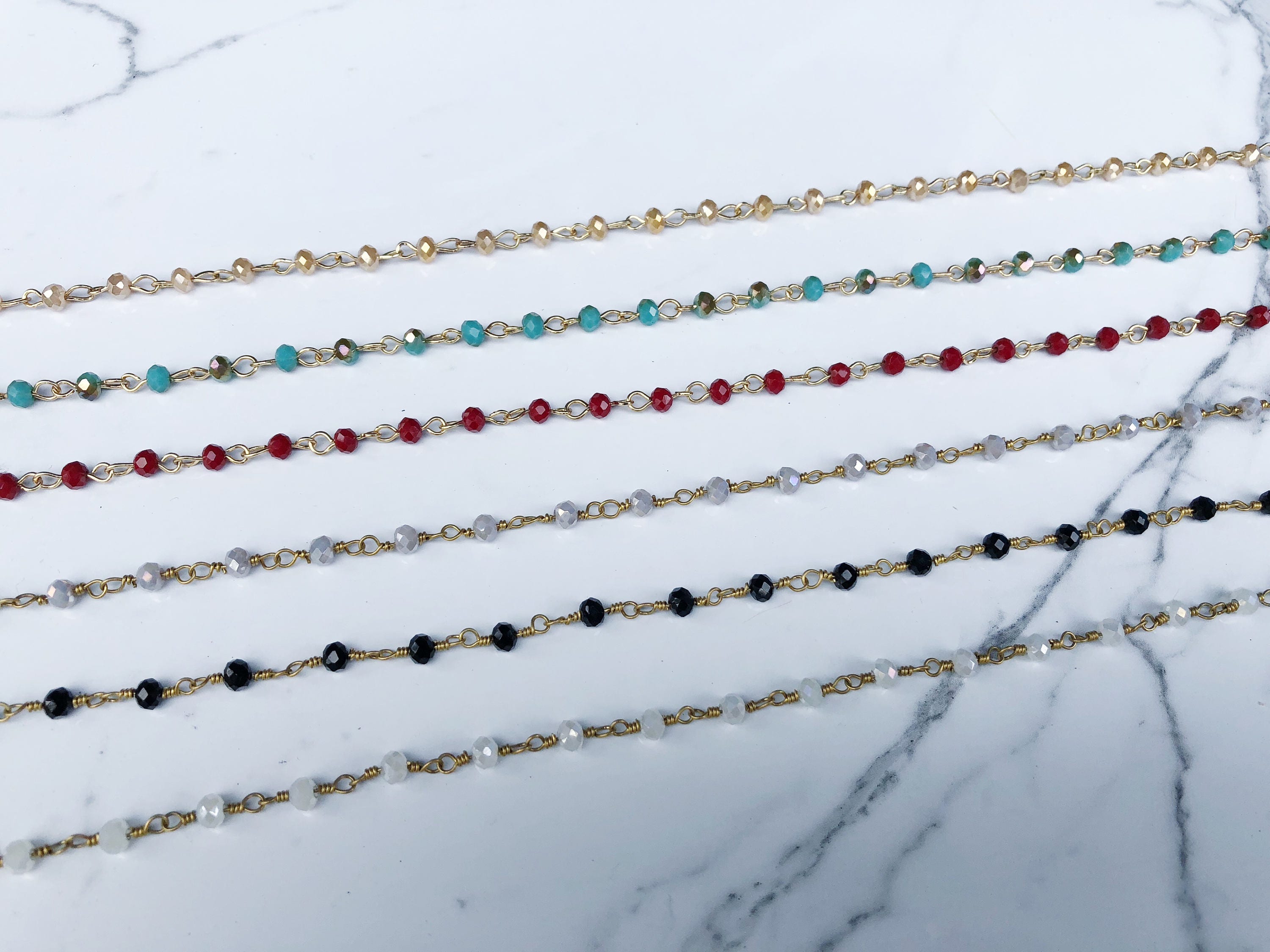 HOBOKEN // Double Wrap Chain Choker / Long Rosary Chain Wrap / Double ...