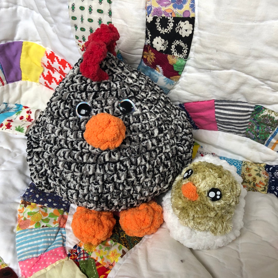 Mama Hen, Baby Chick, Egg. Mama Crochet Chicken, Mommy and Me, Chicken ...