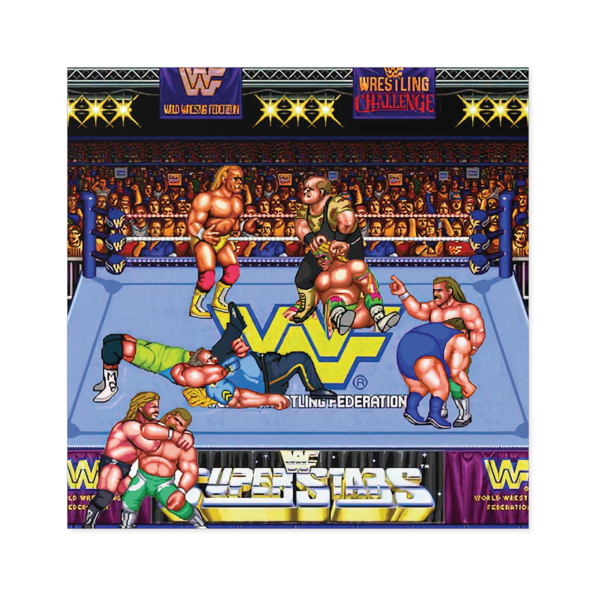 WWF WWE Wrestlefest Wrestling Arcade Video Game Indooroutdoor Square ...