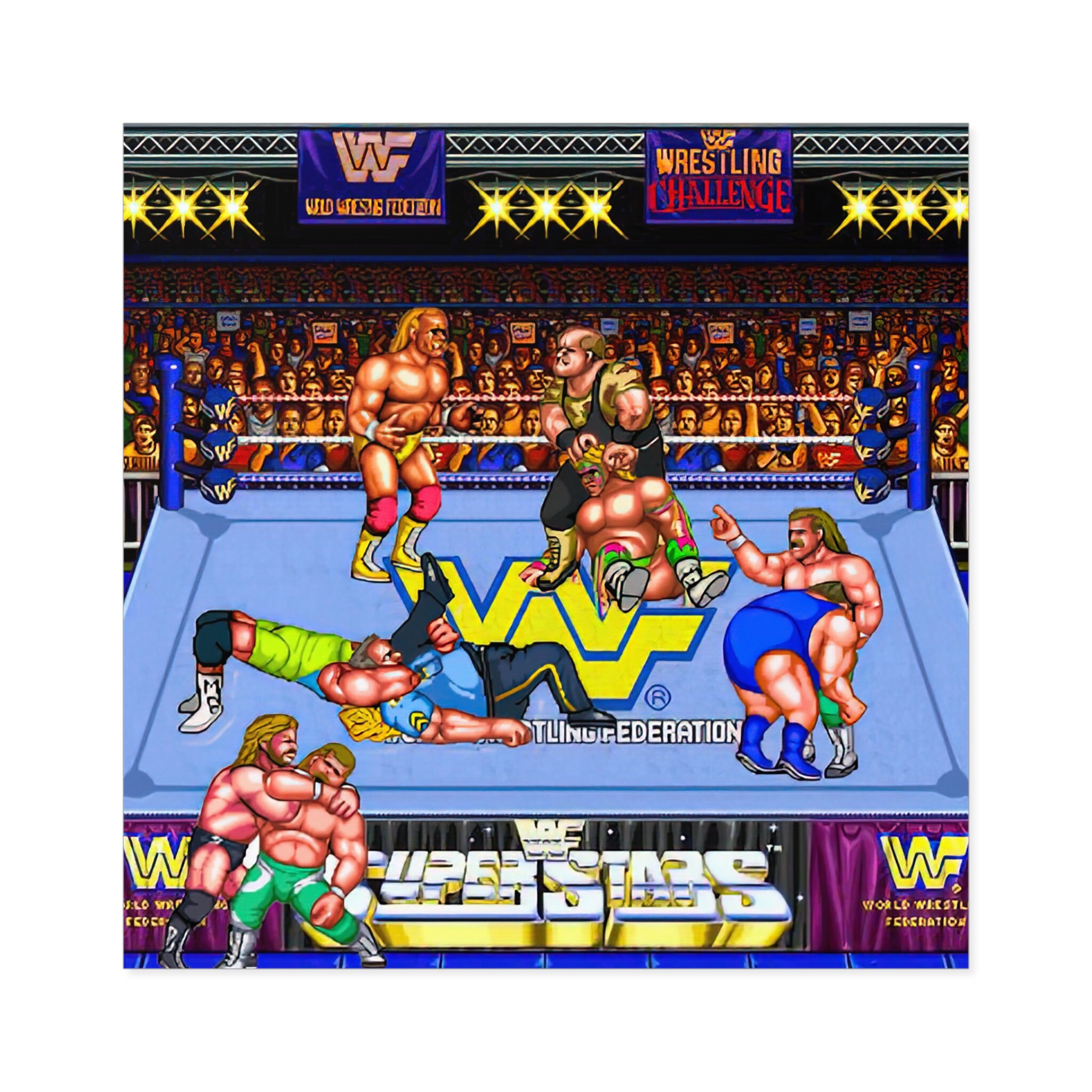 WWF WWE Wrestlefest Wrestling Arcade Video Game Indooroutdoor Square ...