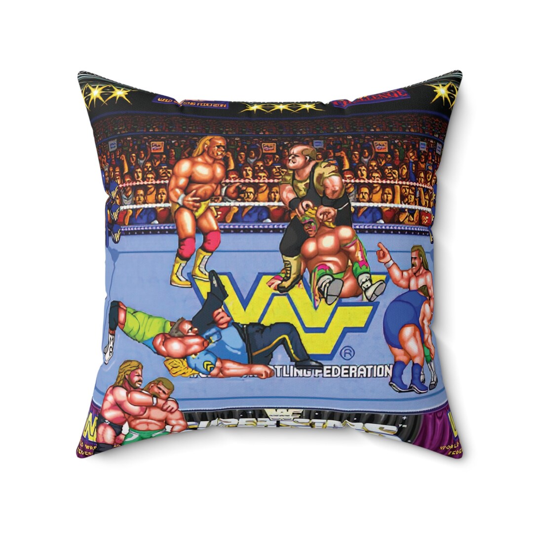 WWF WWE Wrestlefest Wrestling Arcade Video Game Square Pillow - Etsy