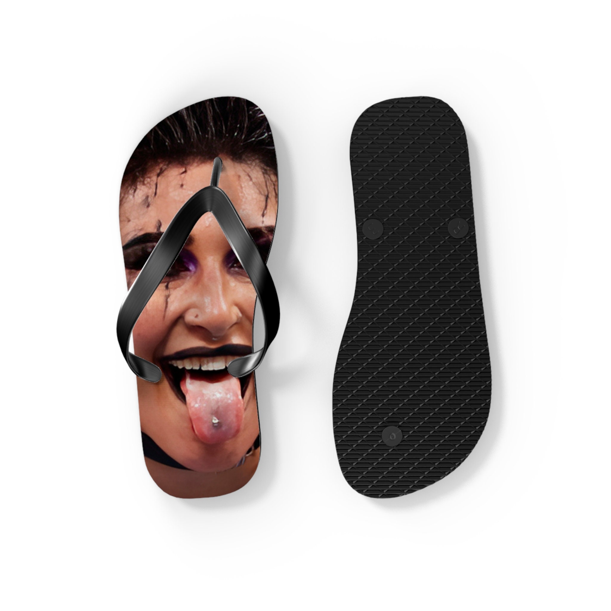WWE Rhea Ripley Tongue Flip Flops Wrestling Sandels - Etsy