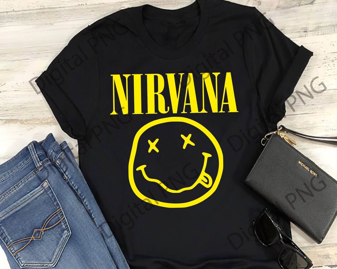 Nirvana Rock Bands Designs Png classic Rock Band Design - Etsy