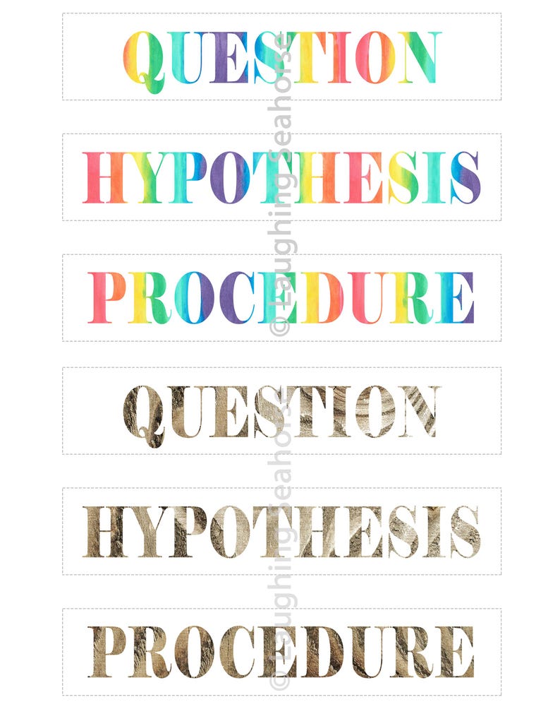 CUSTOM Printable Science Project Labels - Etsy