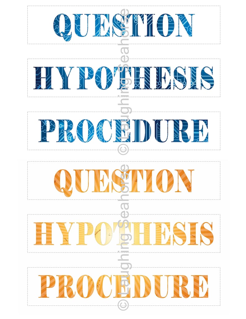 CUSTOM Printable Science Project Labels - Etsy