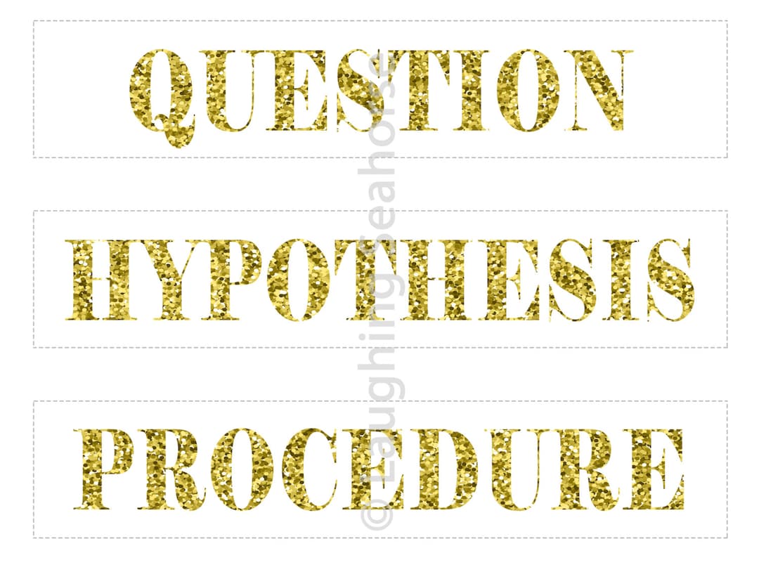 Printable Glitter Science Project Labels - Etsy