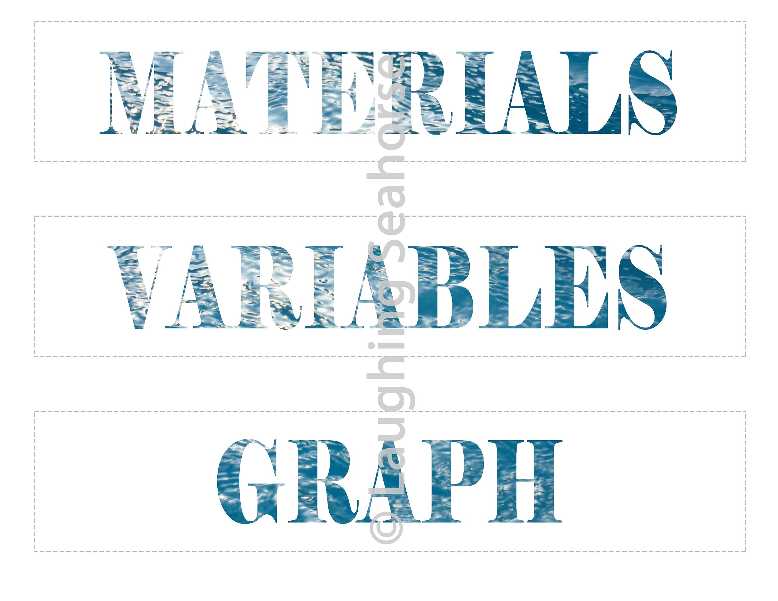 Printable Blue Water Science Project Labels - Etsy