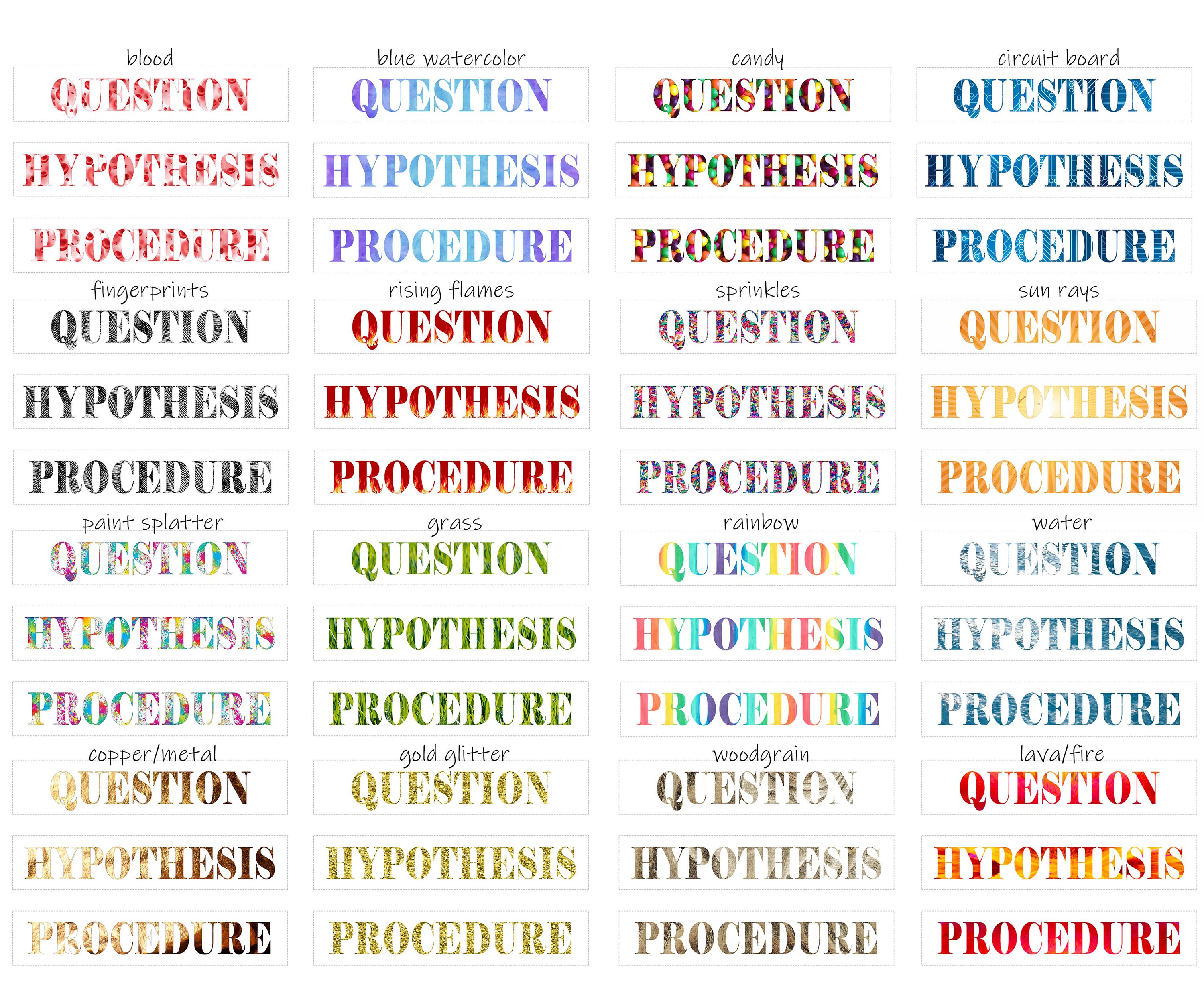 CUSTOM Printable Science Project Labels - Etsy