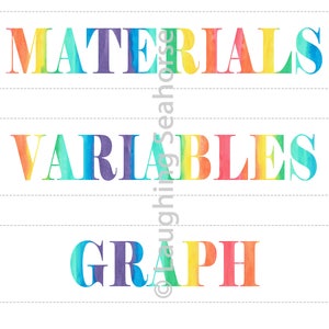 Printable Rainbow Science Project Labels - Etsy