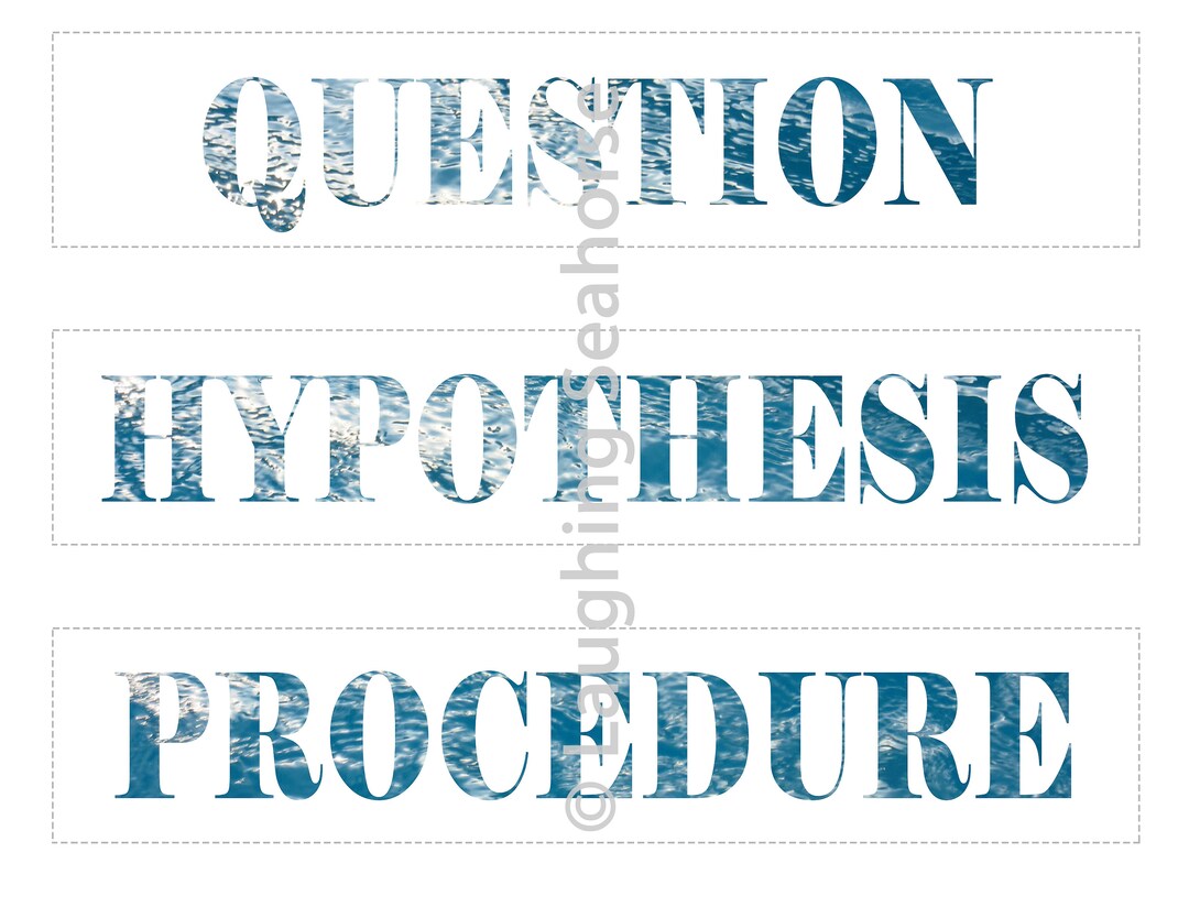 Printable Blue Water Science Project Labels - Etsy