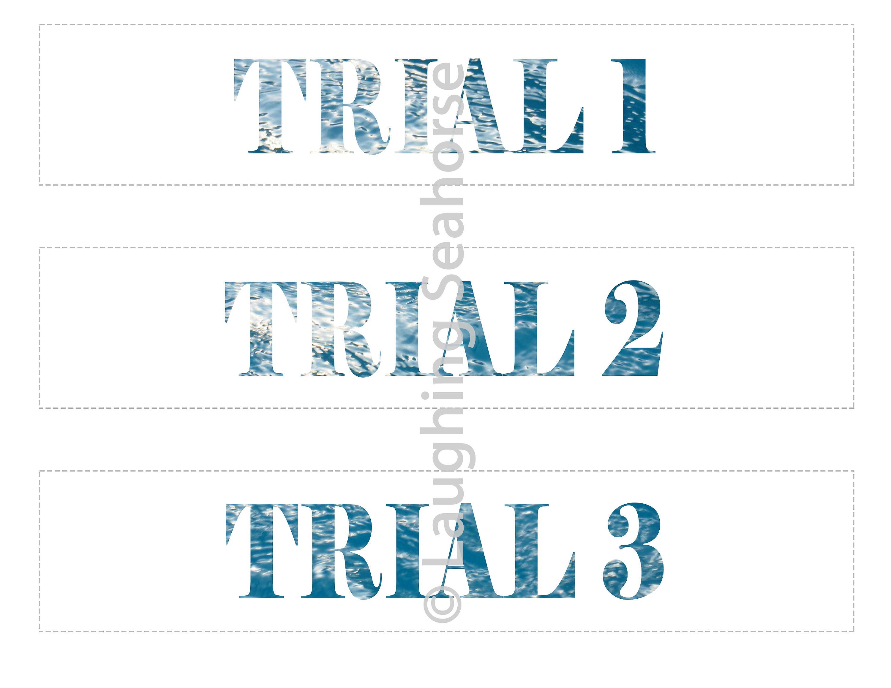 Printable Blue Water Science Project Labels - Etsy