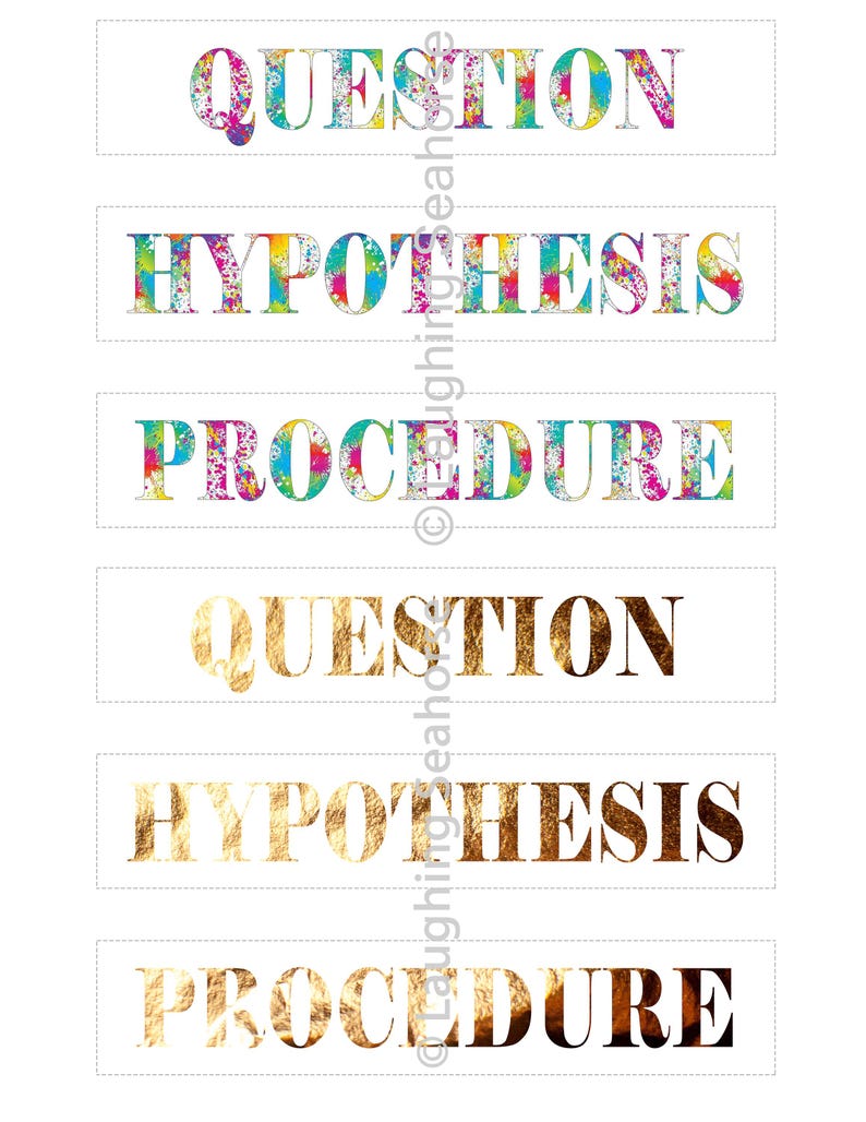 CUSTOM Printable Science Project Labels - Etsy