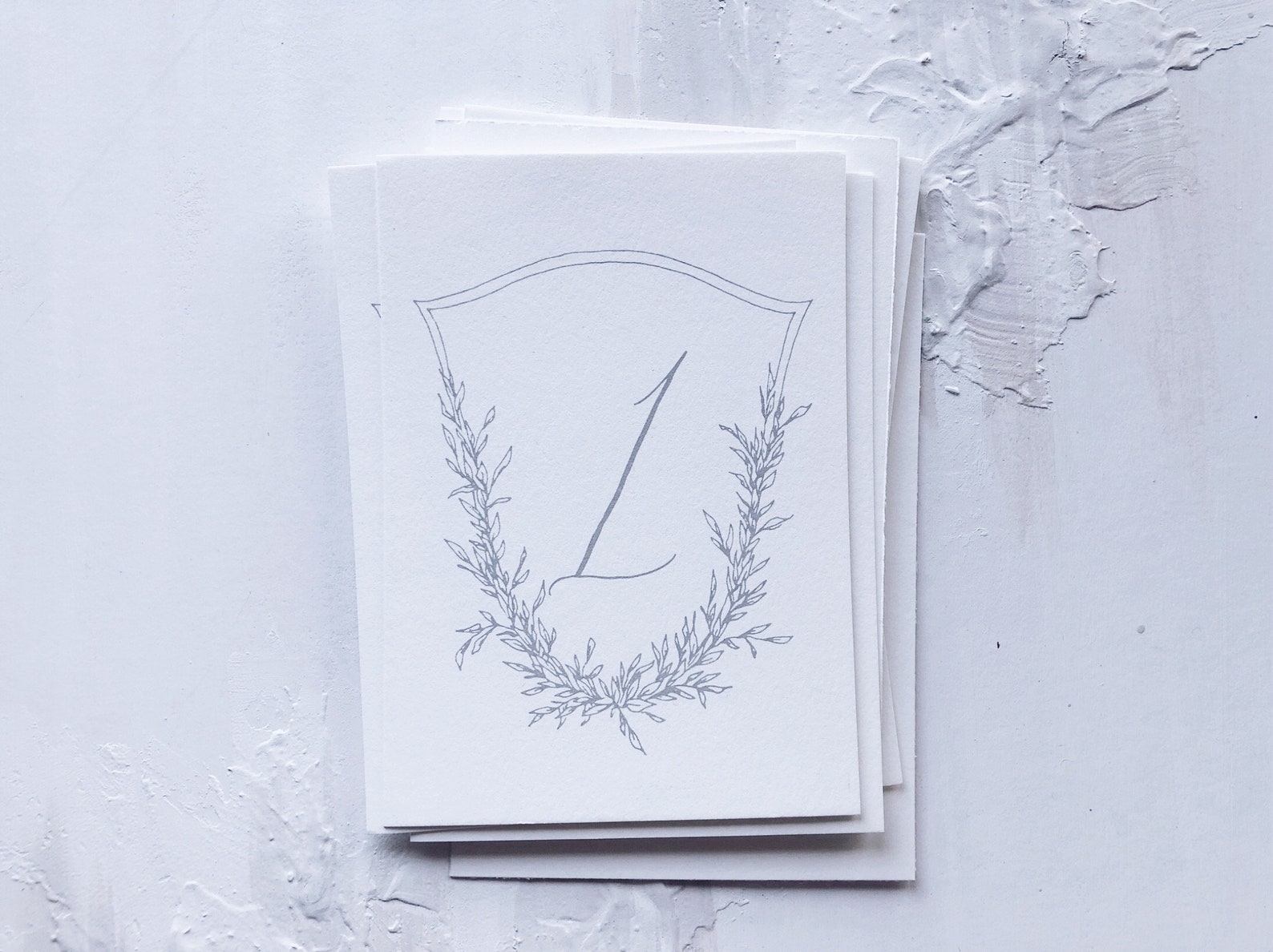 Foliage Table Numbers / Table Number Crest / Calligraphy Table | Etsy