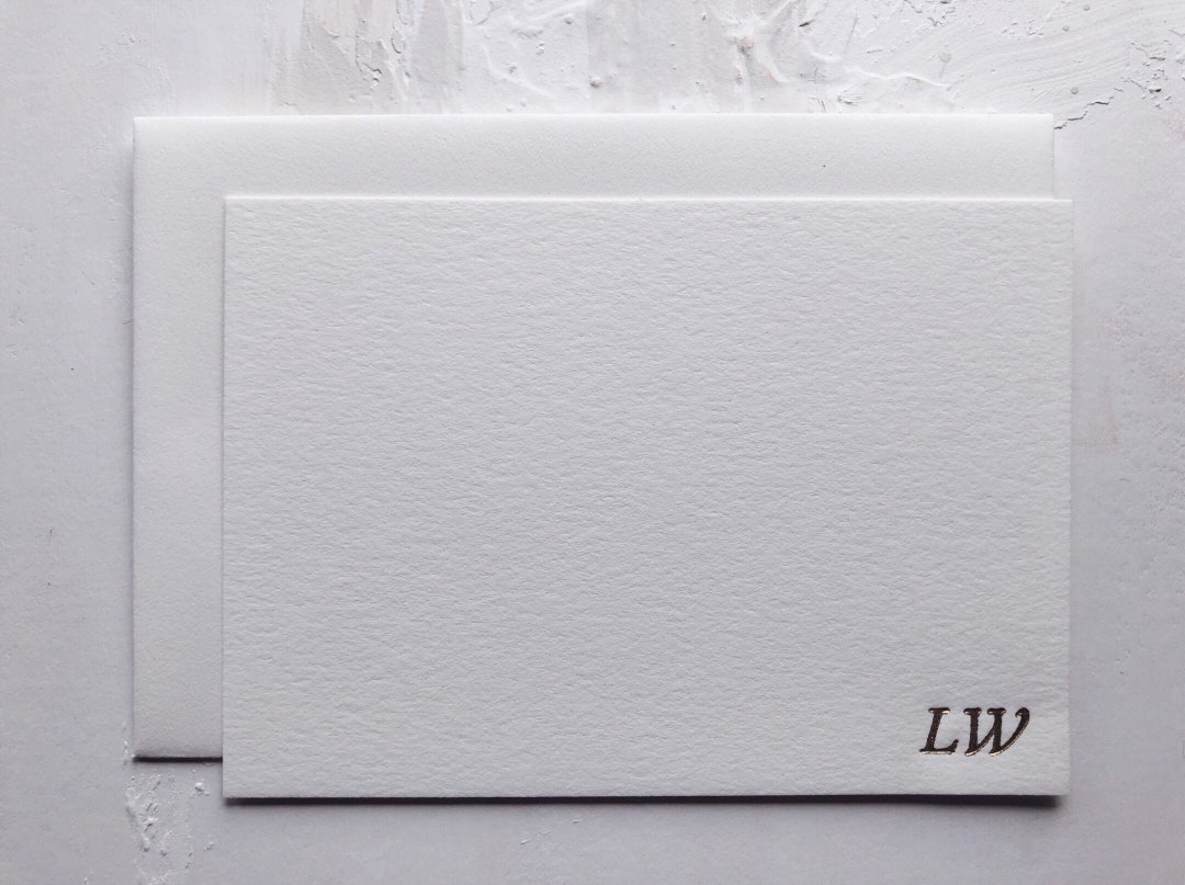 Gold Note Cards / Personalised Correspondence Cards Gold Powdered - Etsy