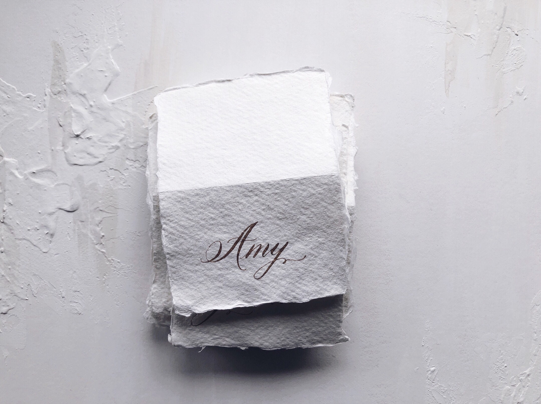 Classic Tented Calligraphy Name Cards / Tented Place Cards on - Etsy