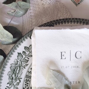 Ethereal Wedding Dinner Menus on Handmade Paper / Party Dinner Menu ...