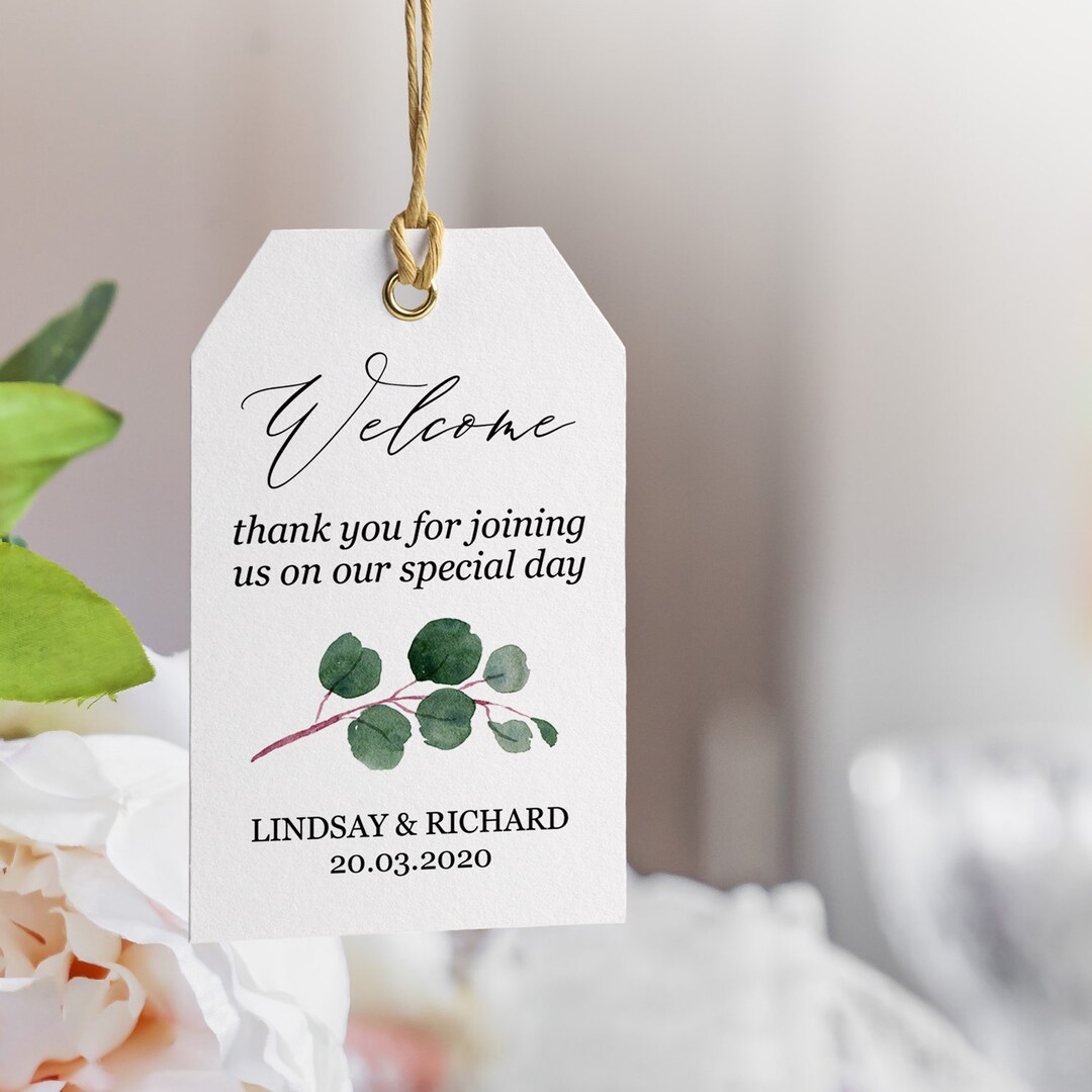 Wedding Welcome Bag Tags
