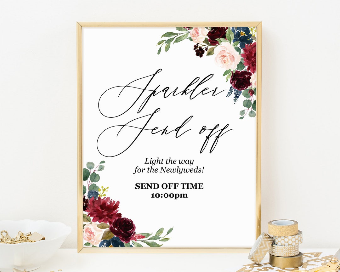 Sparkler Send off Wedding Sign Sparkler Send off Sign - Etsy