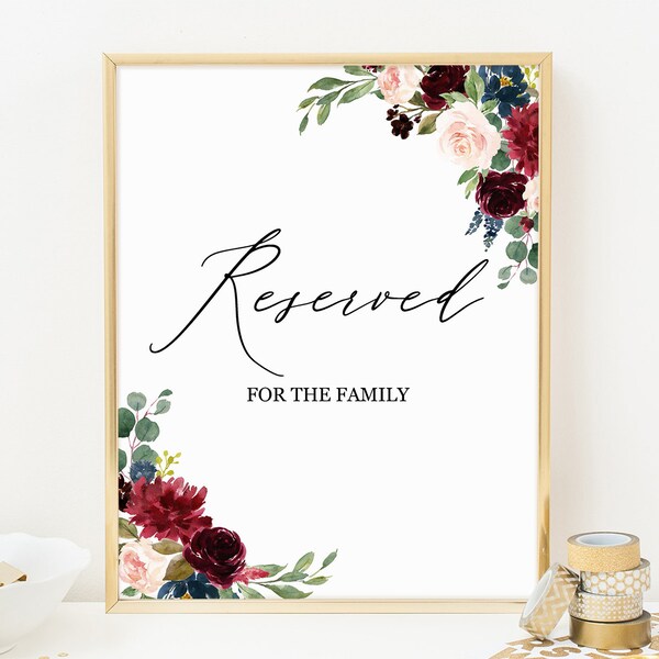 Reserved Table Sign - Etsy
