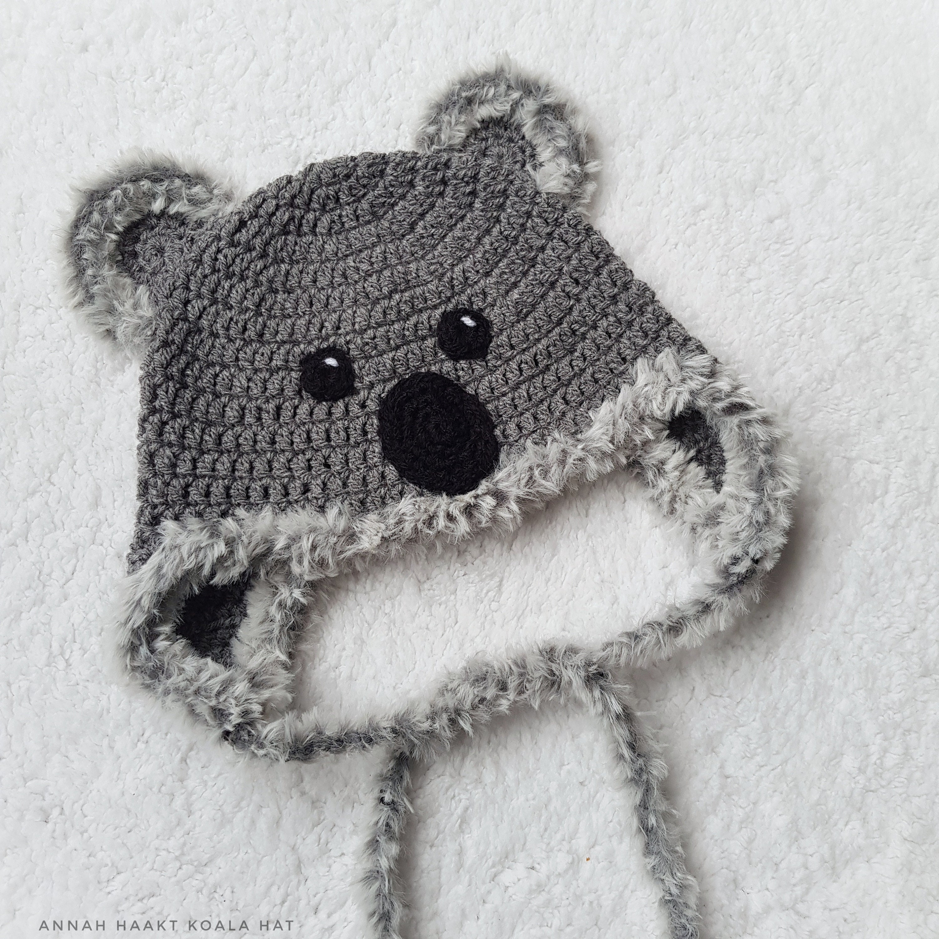US & NL Crochet Pattern Koala Hat by Annah Haakt Australia | Etsy