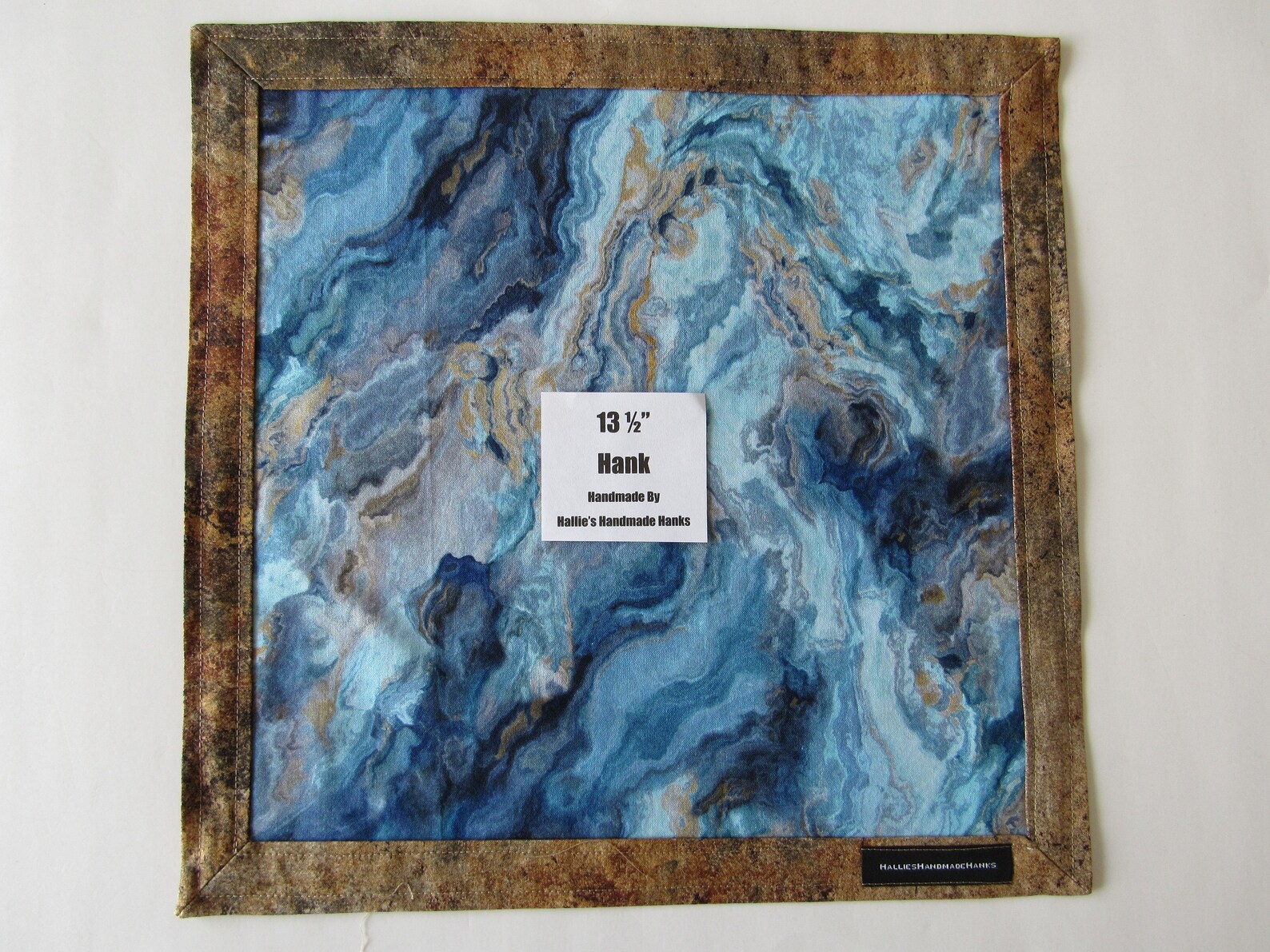 EDC Hank Ocean Topography Shades of Blue and Brown Men's Handkerchief ...