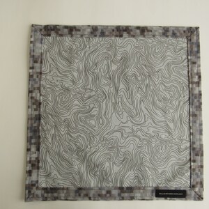 EDC Hank Topography Themed Hank Men's Handkerchief Women's Handkerchief ...