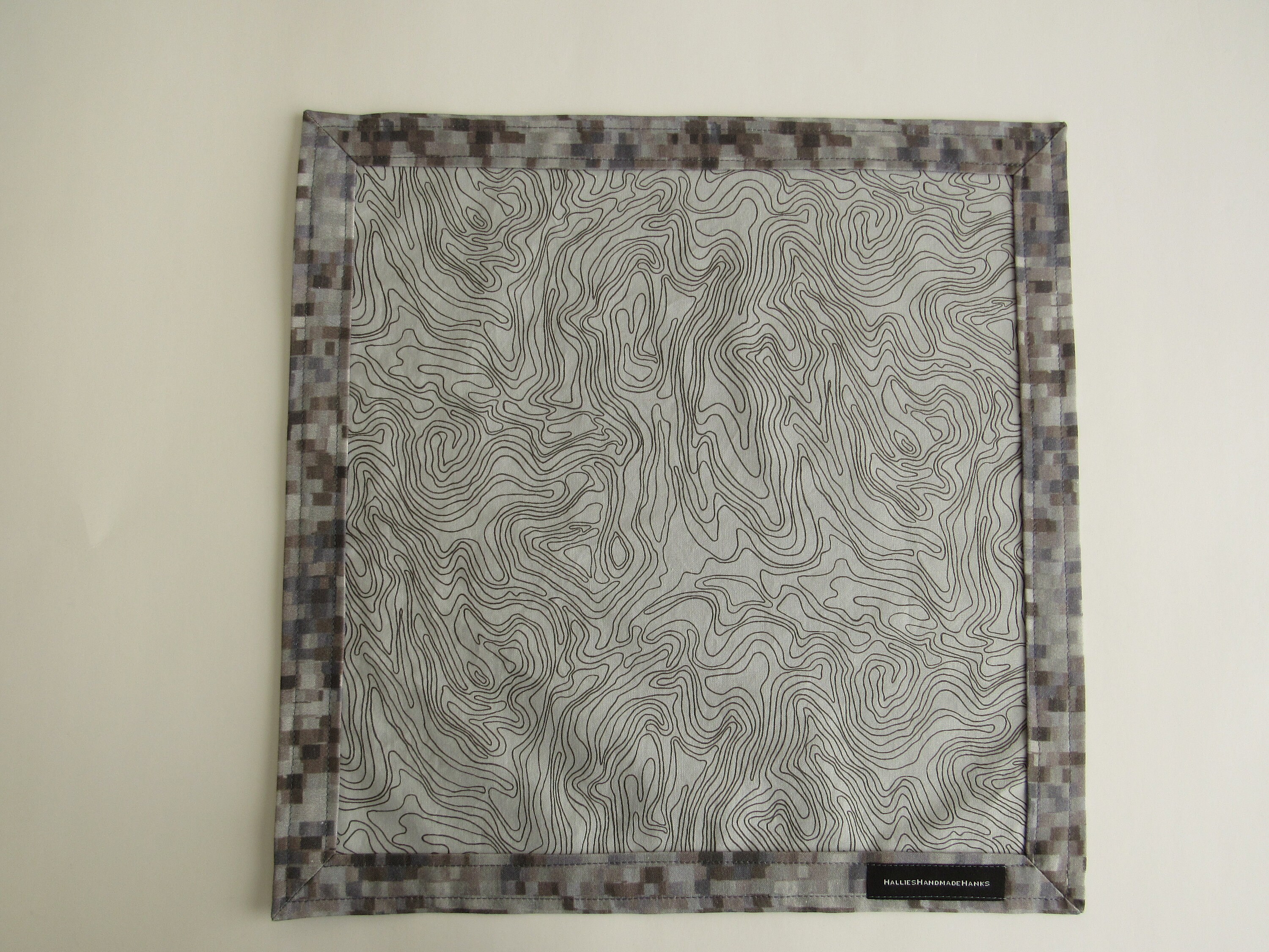 EDC Hank Topography Themed Hank Men's Handkerchief Women's Handkerchief ...