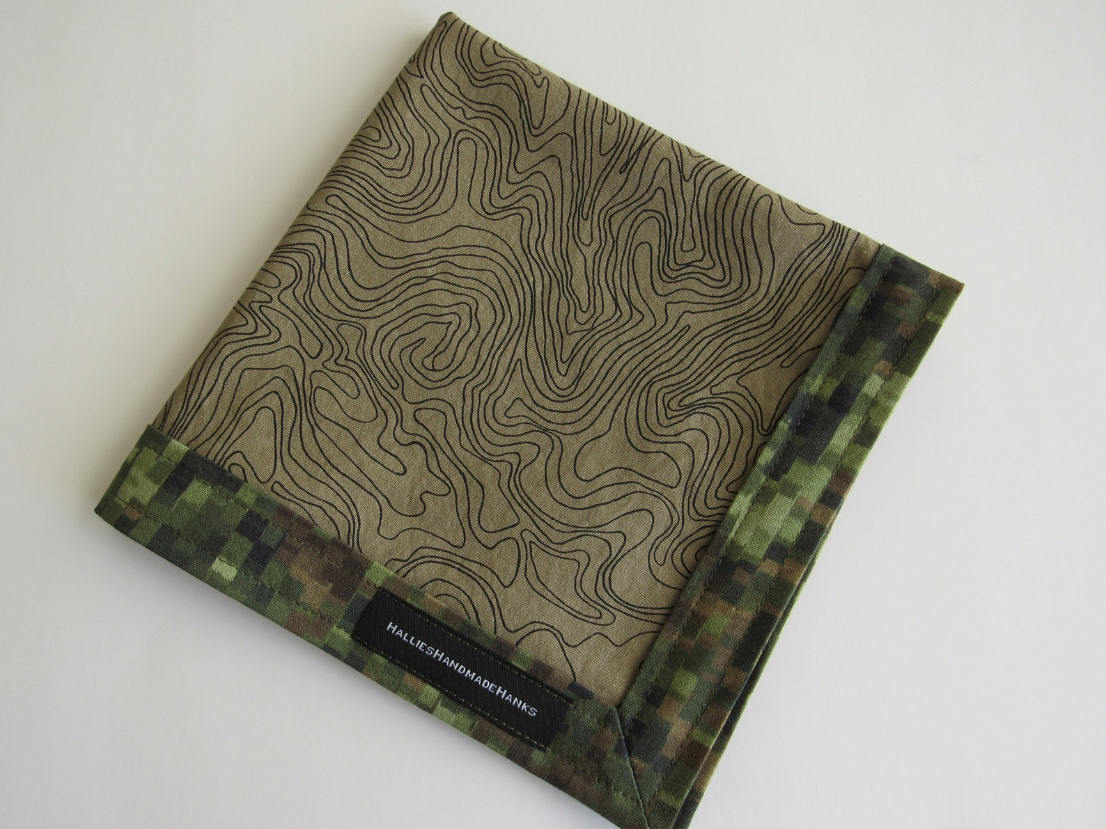 EDC Hank Topography Themed Hank Men's Handkerchief Women's Handkerchief ...