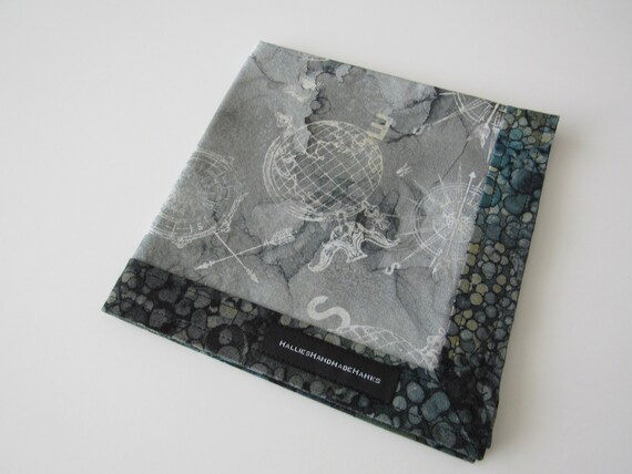 EDC Hank Compass Rose and Globe Design Shades of Gray - Etsy