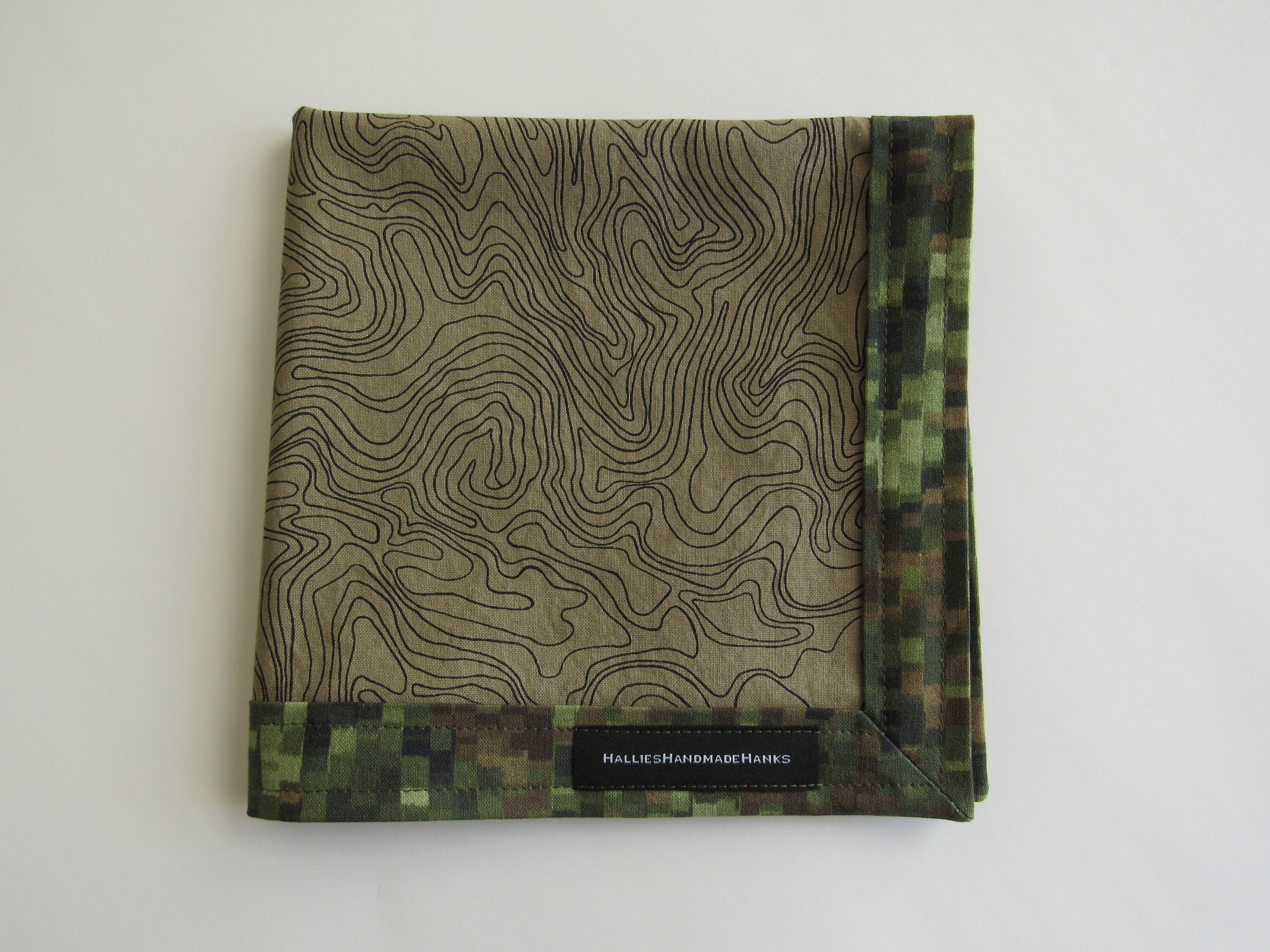 EDC Hank Topography Themed Hank Men's Handkerchief | Etsy