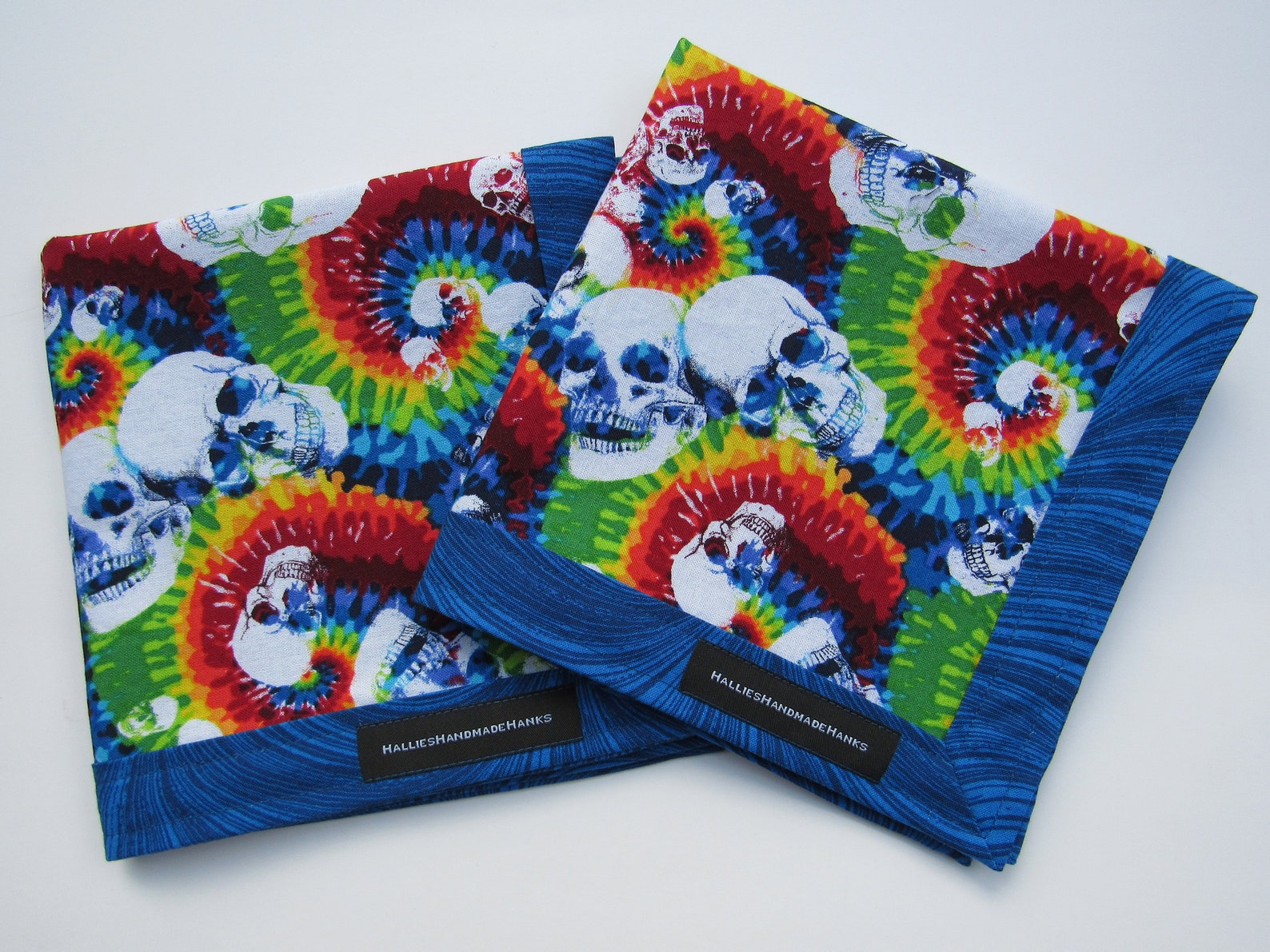 Groovy EDC Hank Skulls With Colorful Psychedelic Tie Dye - Etsy