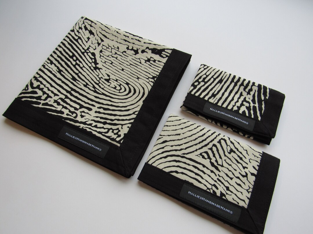 EDC Hank Fingerprint Fabric With Solid Black Front Border and Back ...