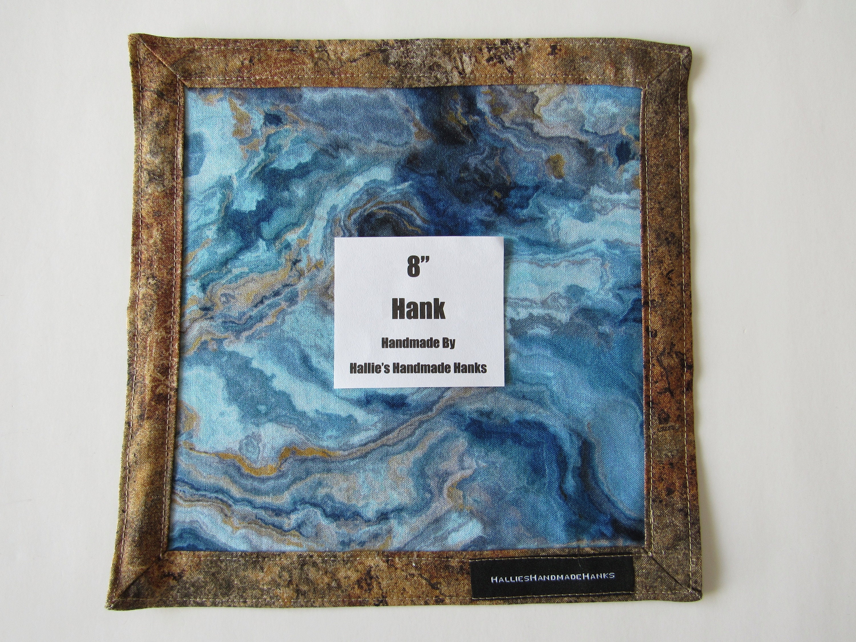 EDC Hank Ocean Topography Shades of Blue and Brown Men's Handkerchief ...
