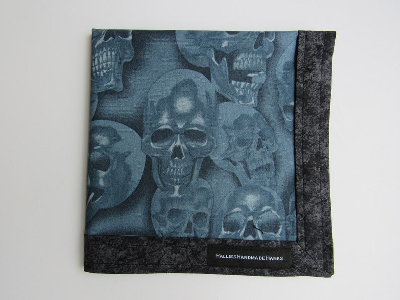 EDC Hank Every Day Carry Hank Handkerchief Shades of Deep Blue and Gray ...