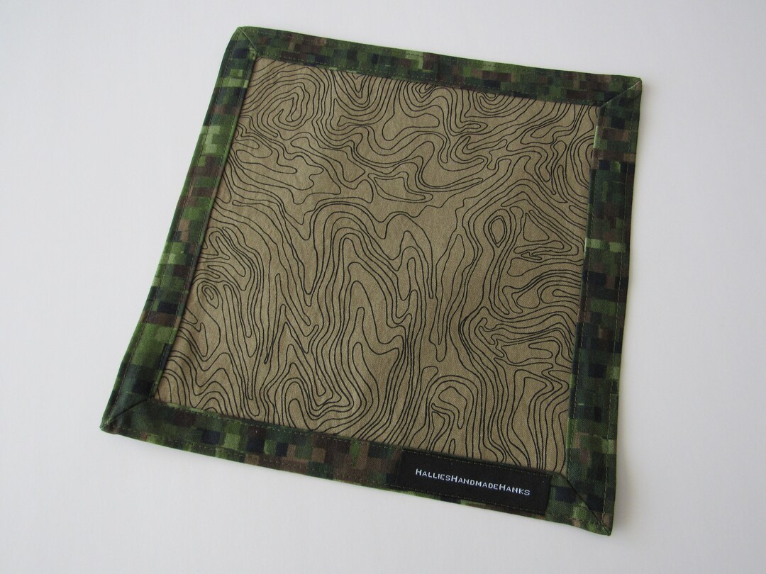 8" EDC Hank Brown and Green Topography Every Day Carry Hank Men's ...