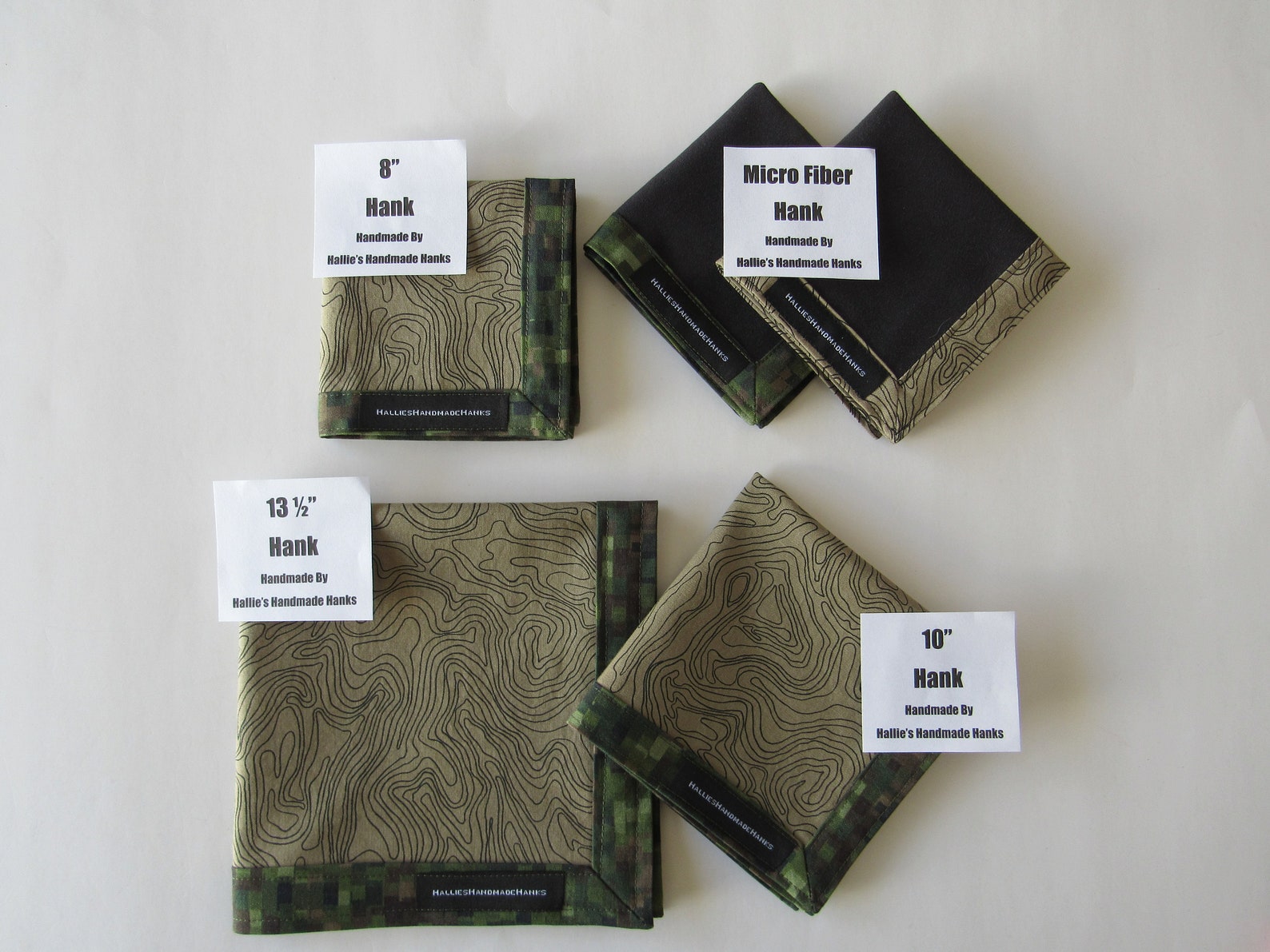 EDC Hank Topography Themed Hank Men's Handkerchief Women's Handkerchief ...