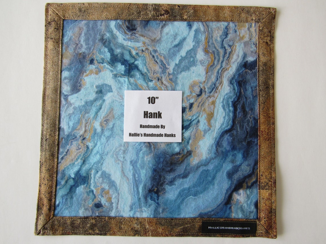EDC Hank Ocean Topography Shades of Blue and Brown Men's Handkerchief ...