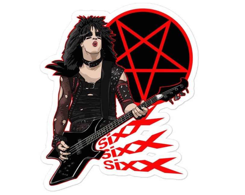 Motley Crue Nikki Sixx Heavy Metal Rock Die Cut Vinyl Decal Sticker ...