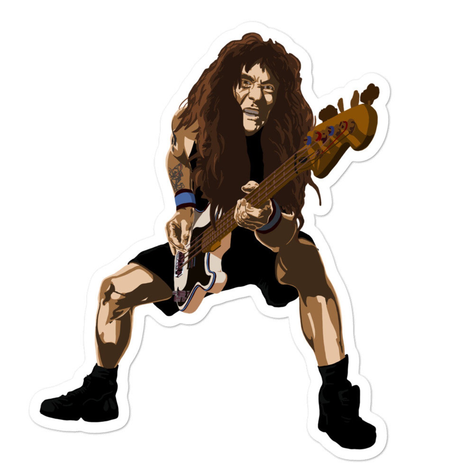 Iron Maiden Steve Harris Bass Player Vinyl Die Cut Decal | Etsy