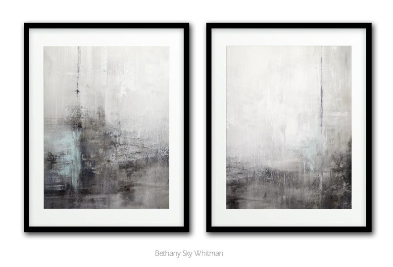 Abstract Print Digital Download Set of Two Printable Art Gray - Etsy