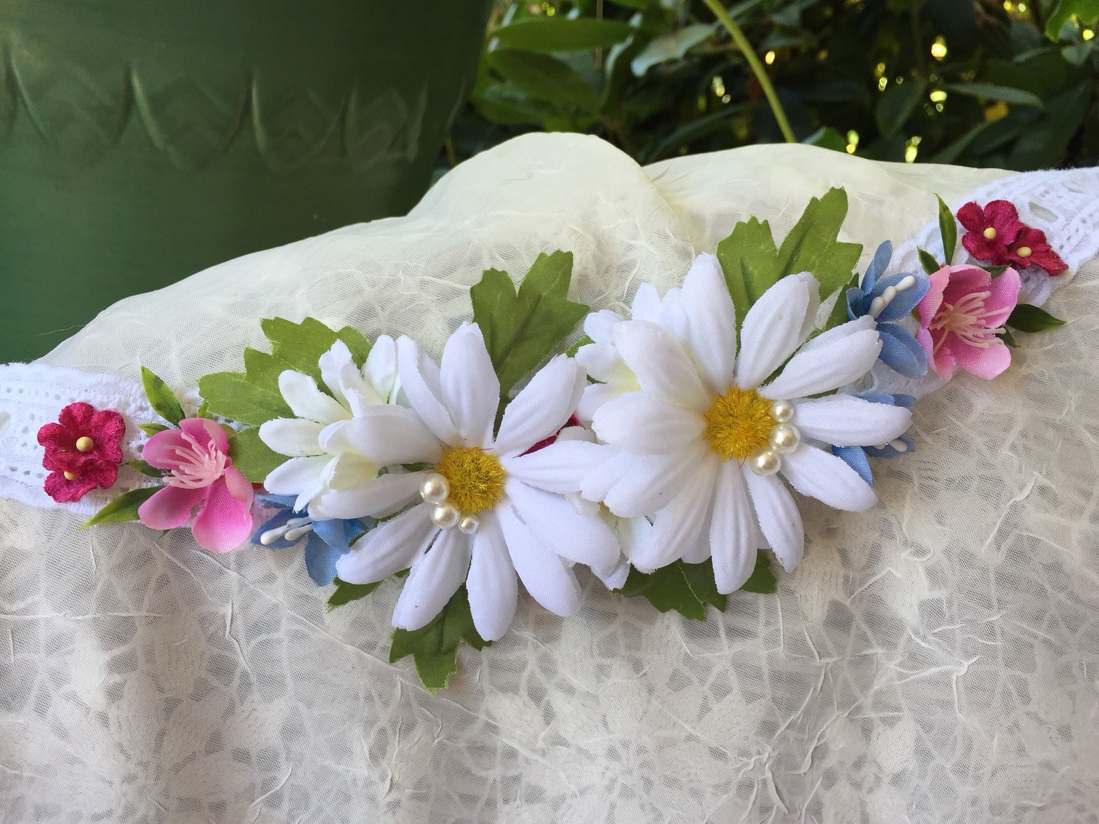 Flower girl belt daisy flower sash toddler flower girl sash | Etsy