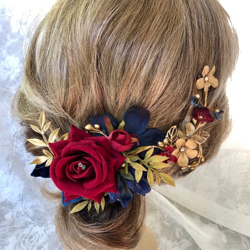 Navy Blue Hair Clip - Etsy