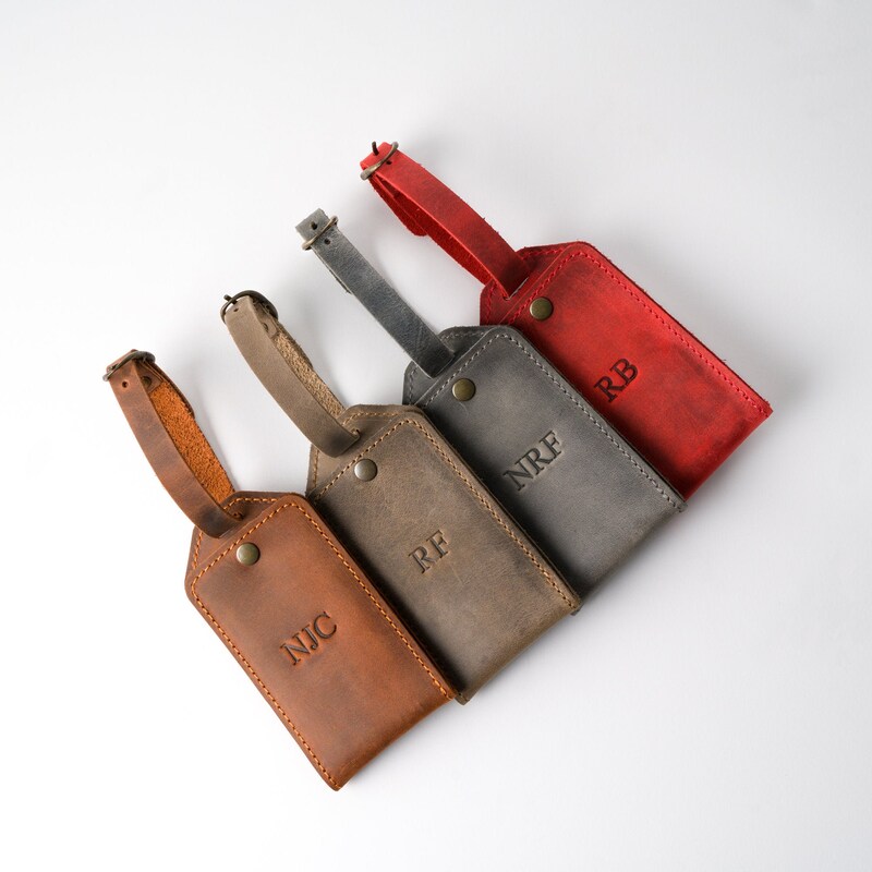 Leather Luggage Tag - Etsy