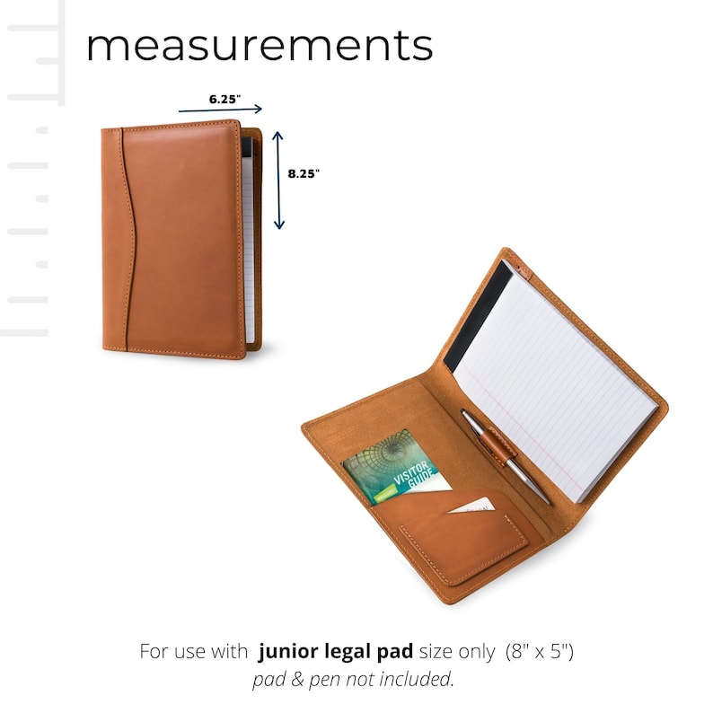 PERSONALIZED Leather Jr Legal Padfolio Monogrammed Leather - Etsy