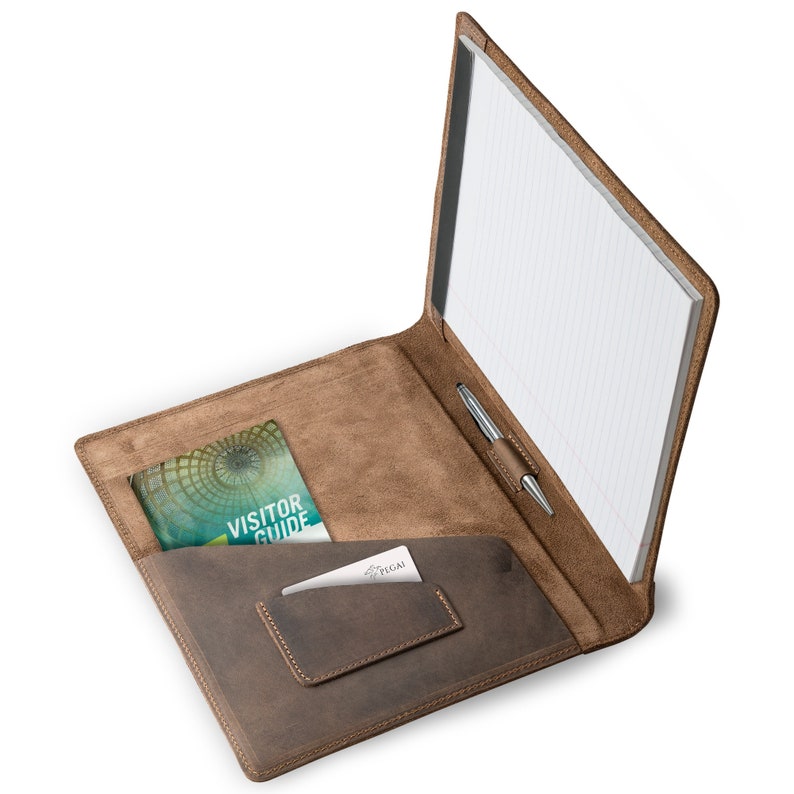PERSONALIZED Leather Padfolio Monogrammed Leather Portfolio Cover ...