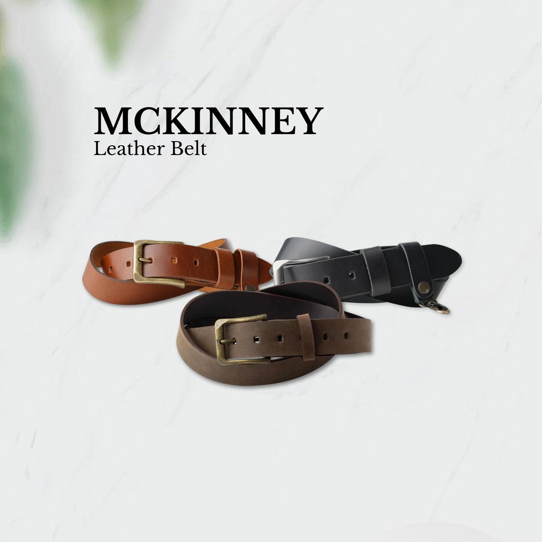 PEGAI Leather Belt, Personalized Full Grain Leather Belt for Men ...