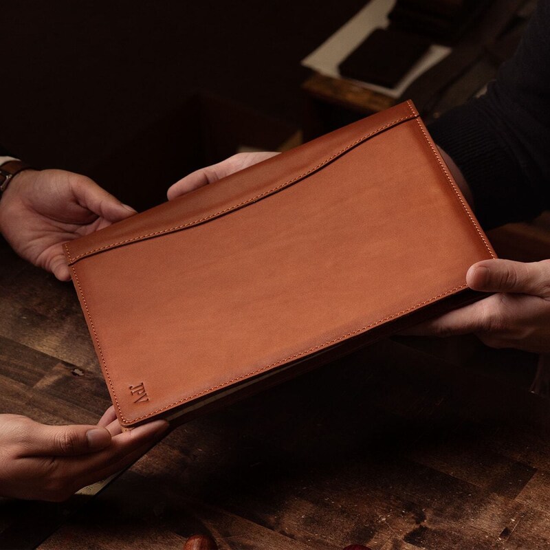 Monogrammed Leather - Etsy