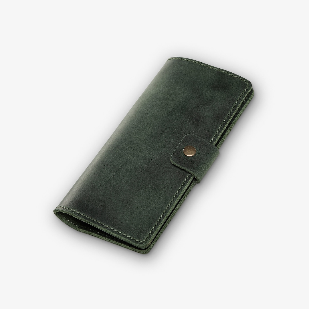 Personalized Leather Checkbook Cover, Minimalist Checkbook Holder, Slim ...