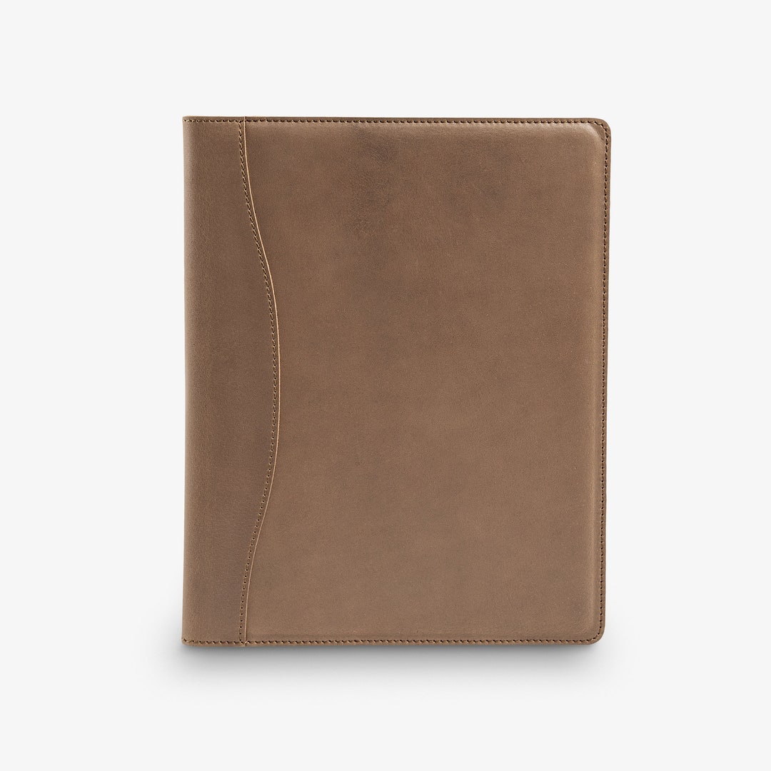 Personalized Leather Portfolio, Handmade Padfolio for Men & Women ...