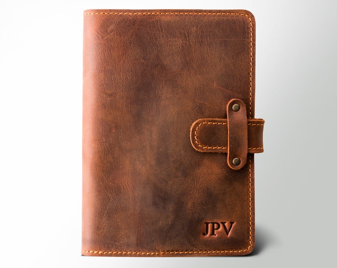 Personalized Leather Journal, Refillable Custom Notebook Cover, Travel ...